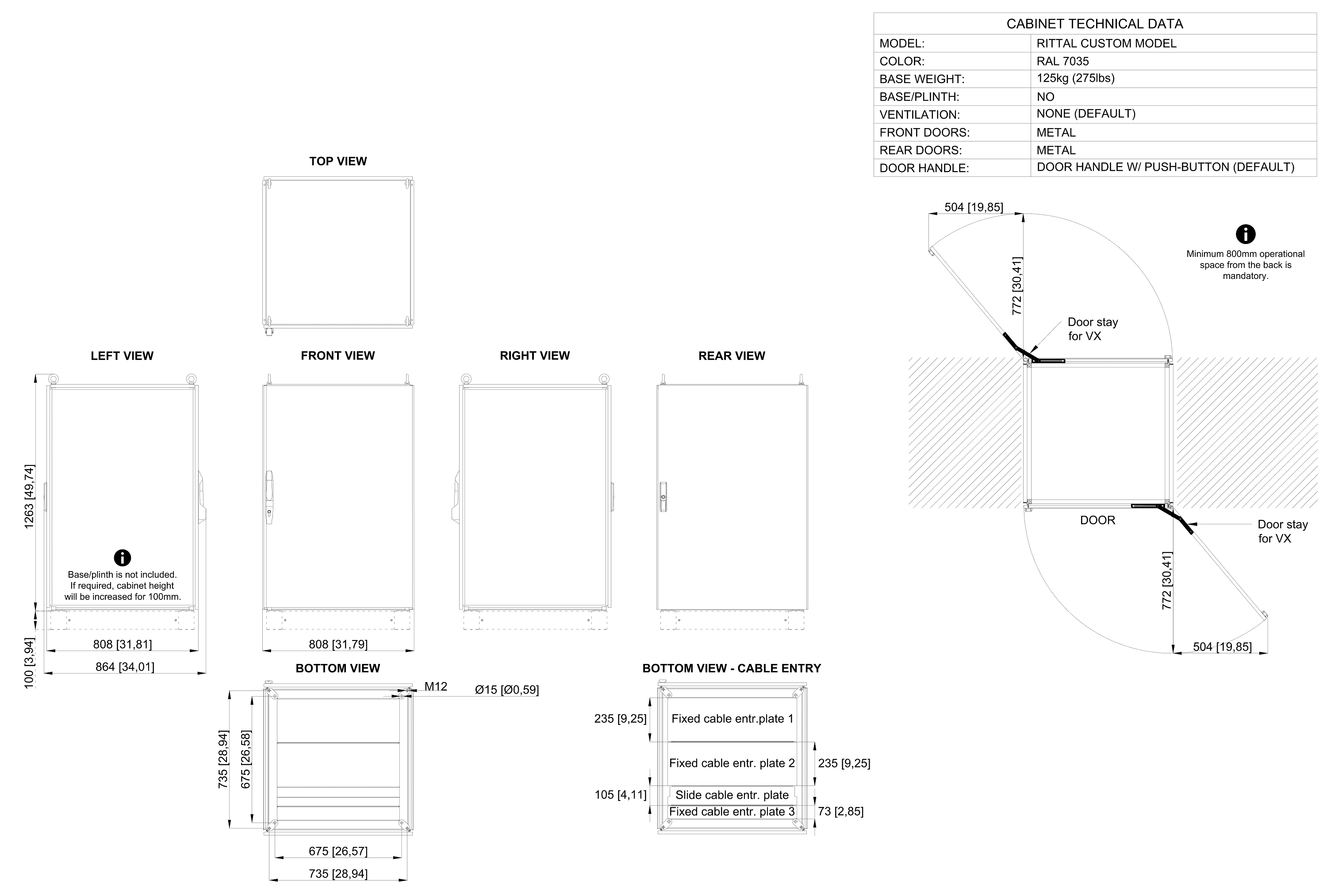 Floor-mounted 24HU cabinet - CAB24FWD-V2 | Zenitel