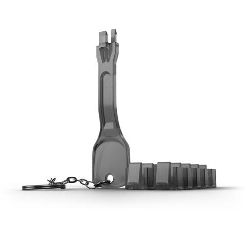 RJ45 Port locker kit, black for maintaining Cyber Security | Zenitel